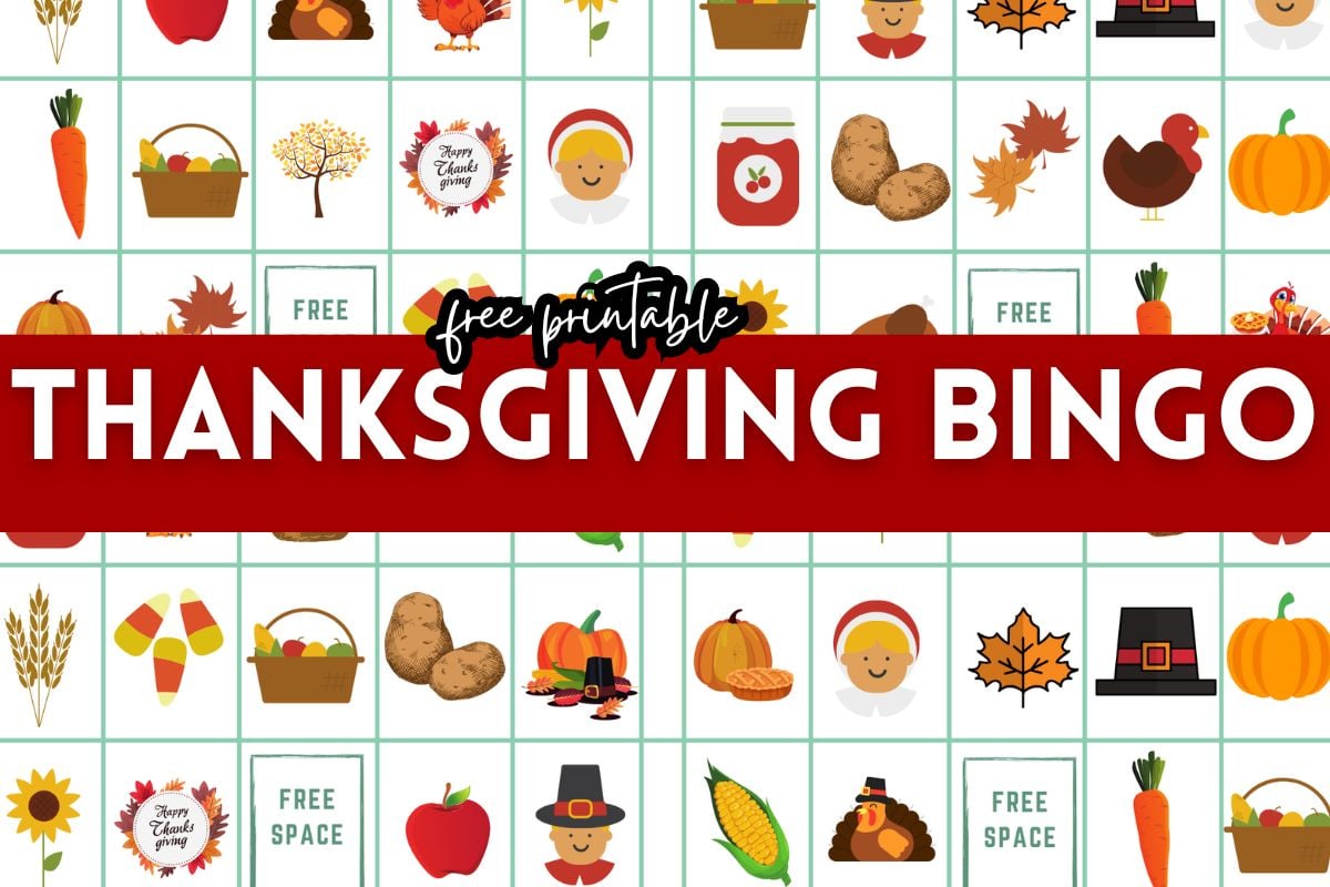 Thanksgiving Bingo Cards Free Printable Game for Kids