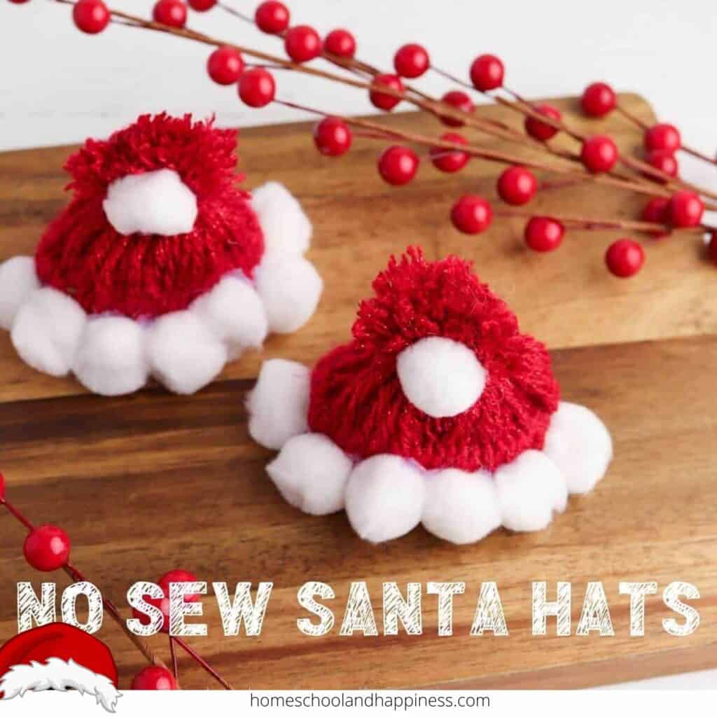 Adorable Santa Hat Ornament Craft - No Sew TP Holiday Craft