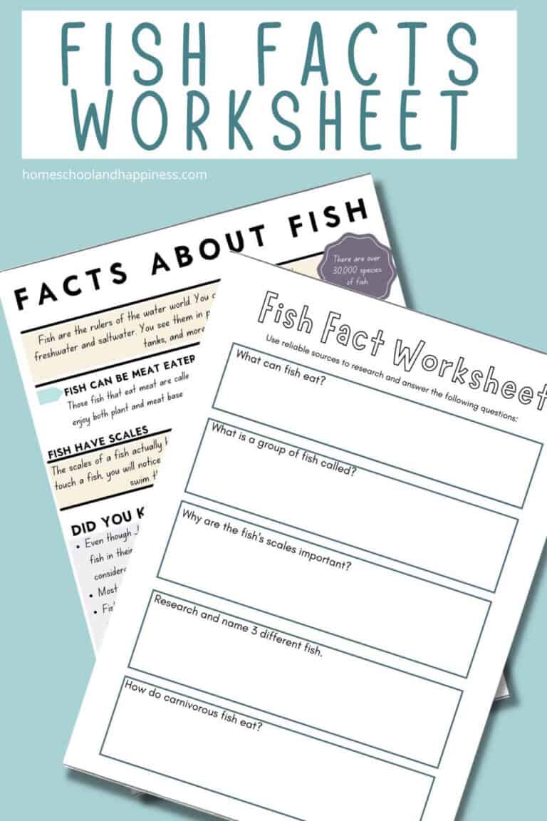 10 Fun Facts About Fish + Free Fish Fact Worksheet