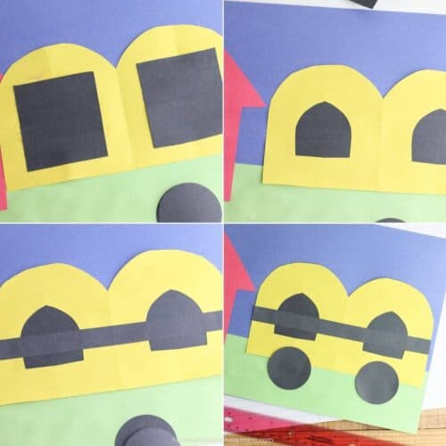 Fun Construction Paper Bus Craft for Preschool "Letter B"