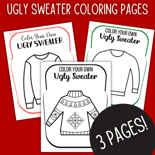 Ugly Sweater Coloring Page Free Printable
