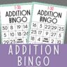 Addition Bingo Free Printable Game for Kids