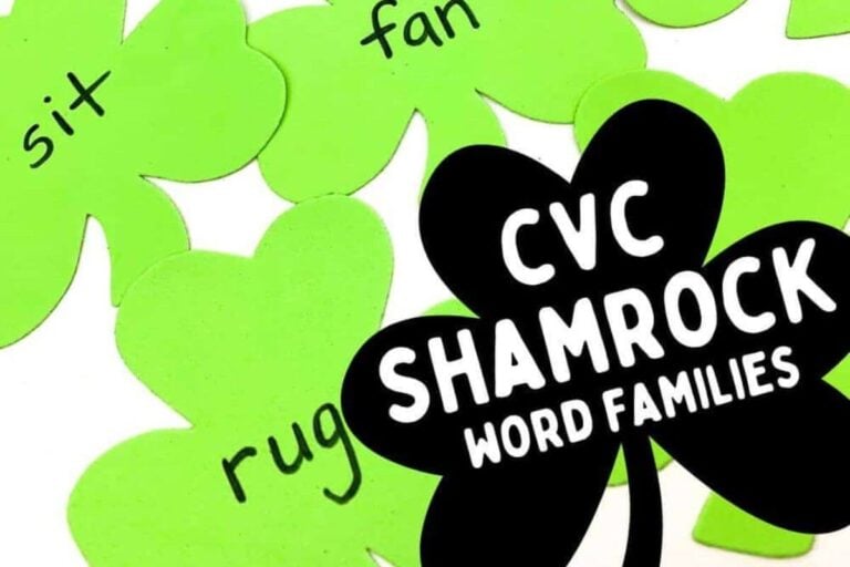 Shamrock CVC Word Families Activity For Easy Learning
