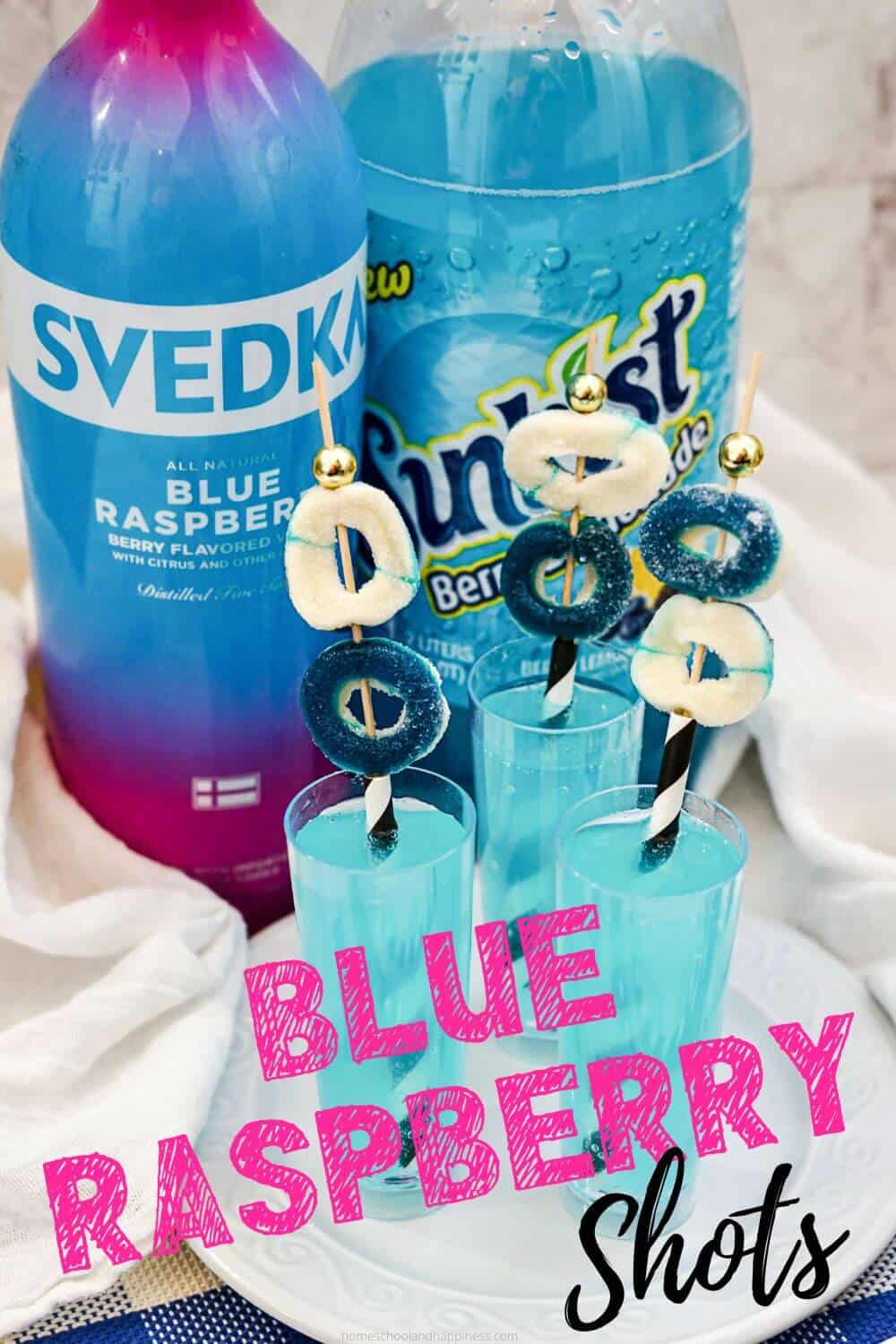 Easy 3 Ingredient Blue Raspberry Lemonade Vodka Cocktails