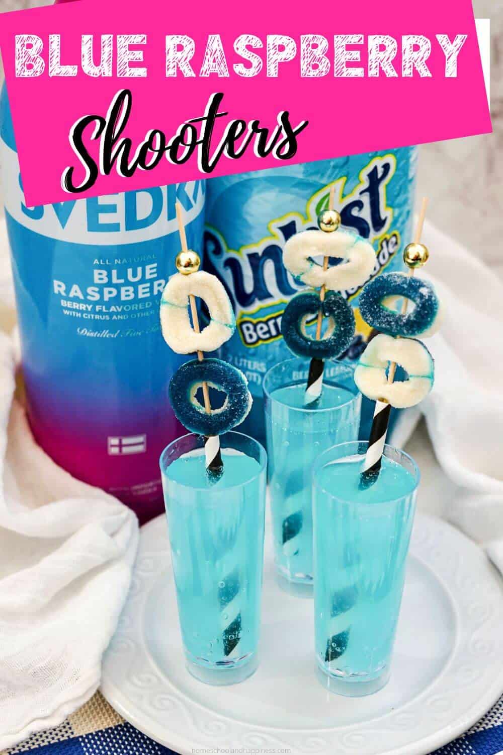 Easy 3 Ingredient Blue Raspberry Lemonade Vodka Cocktails