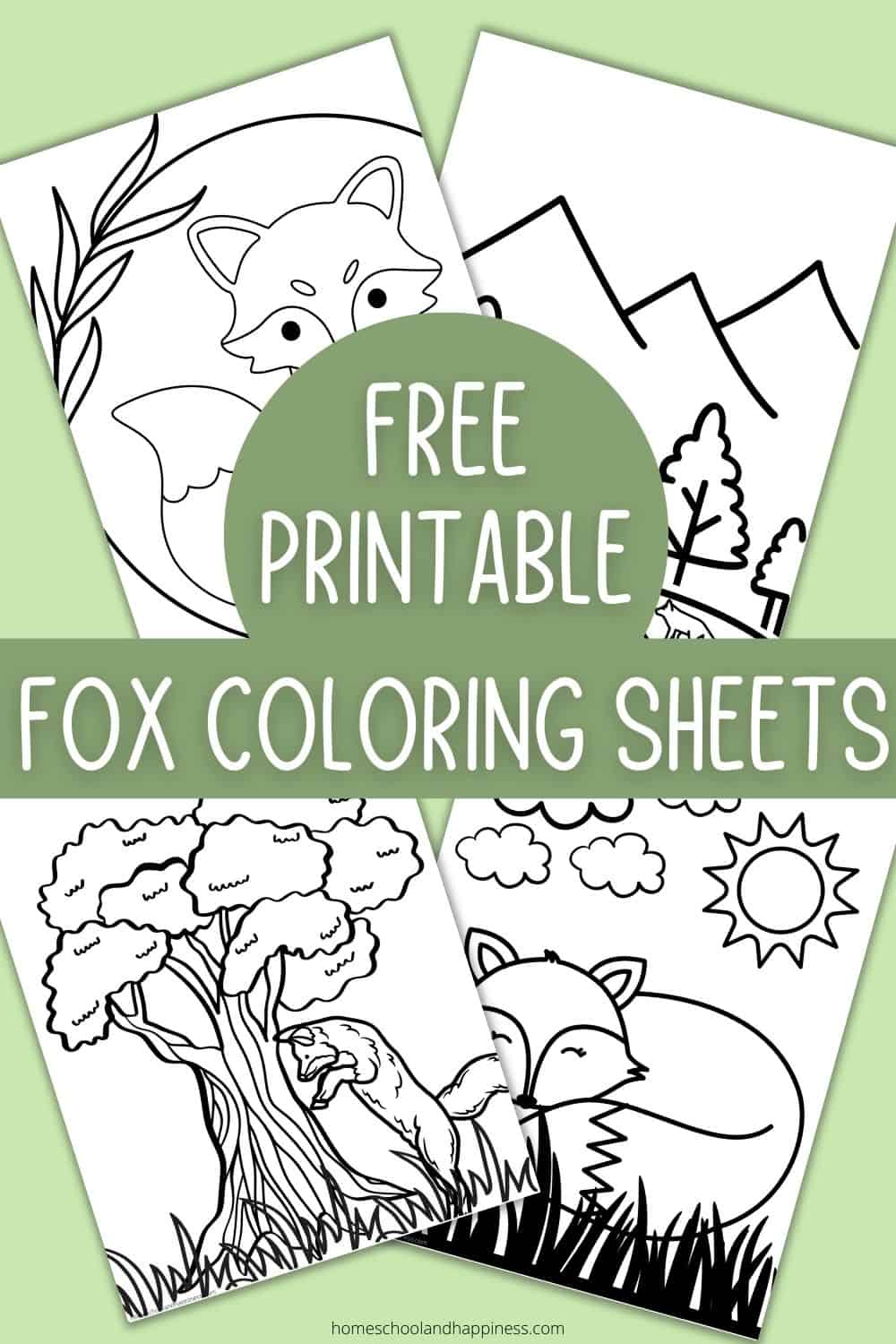 Free Printable Fox Coloring Pages for Kids - 4 Pages