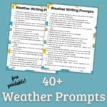 40+ Fun Weather Writing Prompts for Kids Free Printable