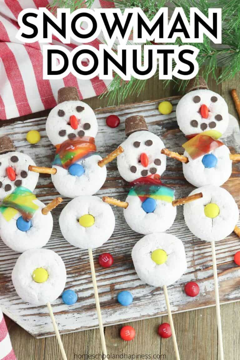 Adorable Snowman Donuts on a Stick