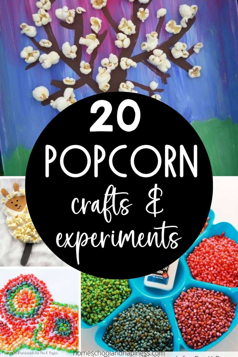 20 Fun Popcorn Crafts for Kids + Popcorn Science Experiments
