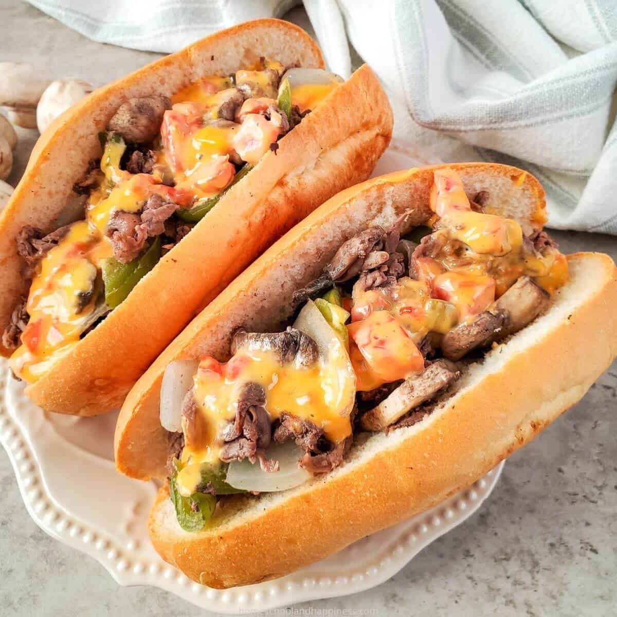 Delicious Queso Philly Cheesesteak Sandwiches - 20 Minutes