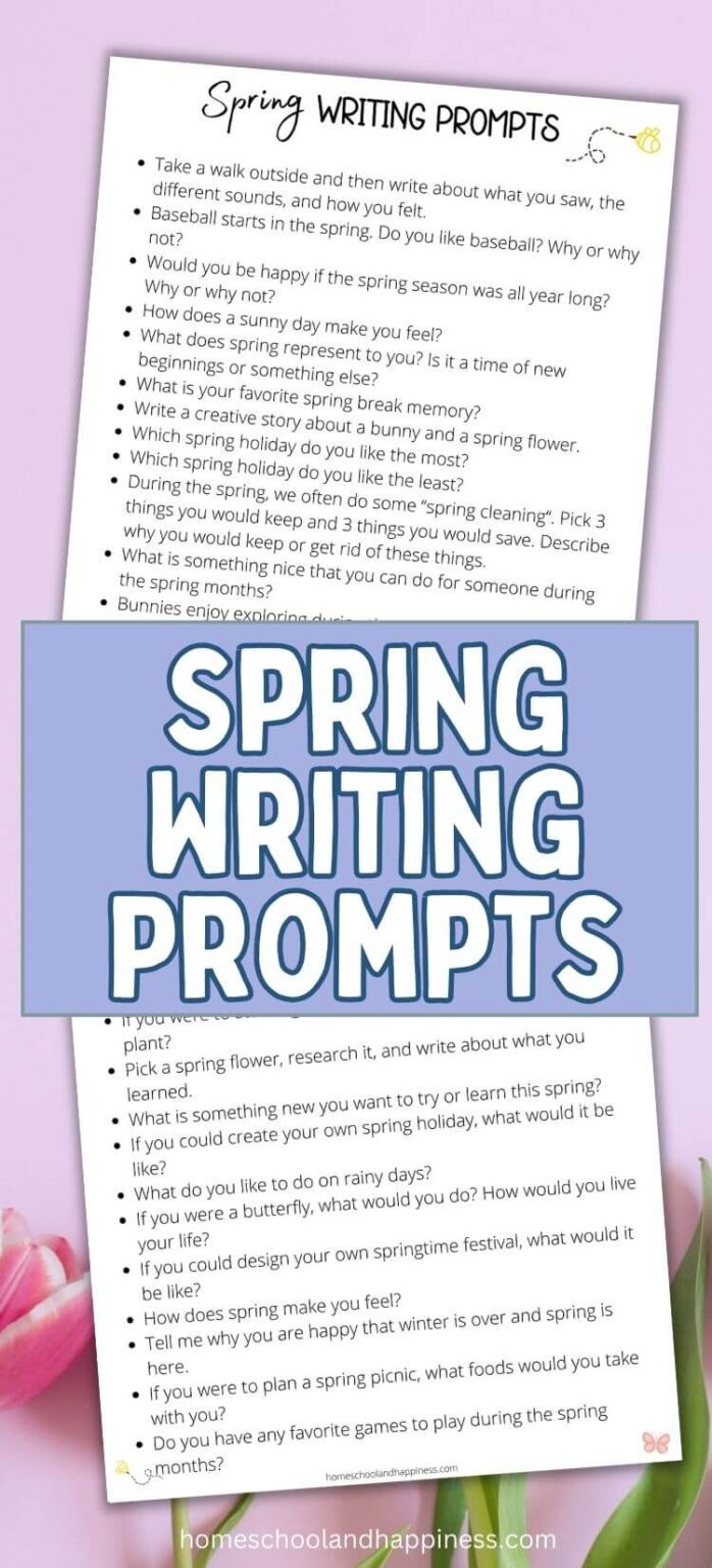 30 Creative Spring Journal Prompts for Kids