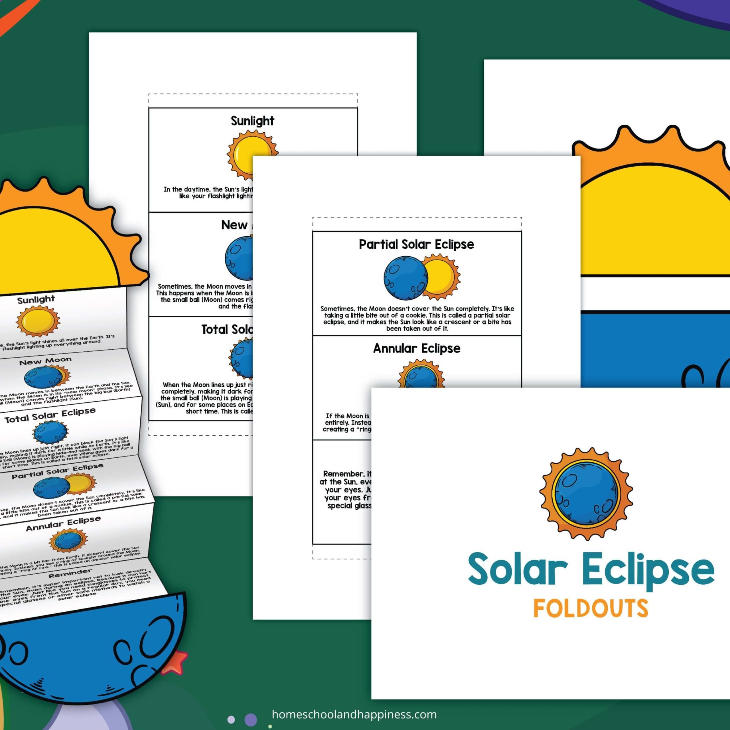 Free Solar Eclipse Foldable Science Craft Activity