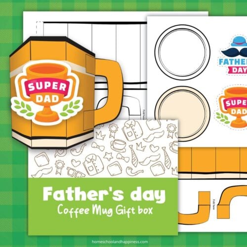 Printable Gift Mug Father's Day Craft