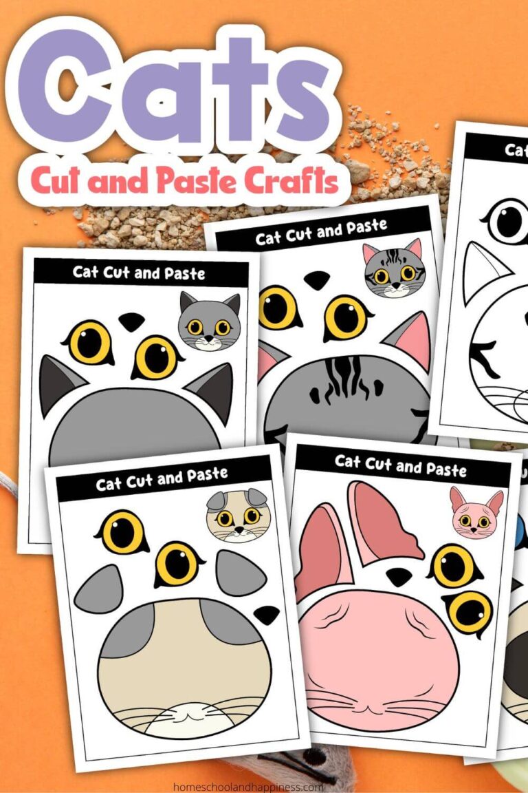 Cat Cut and Paste Activity Printable