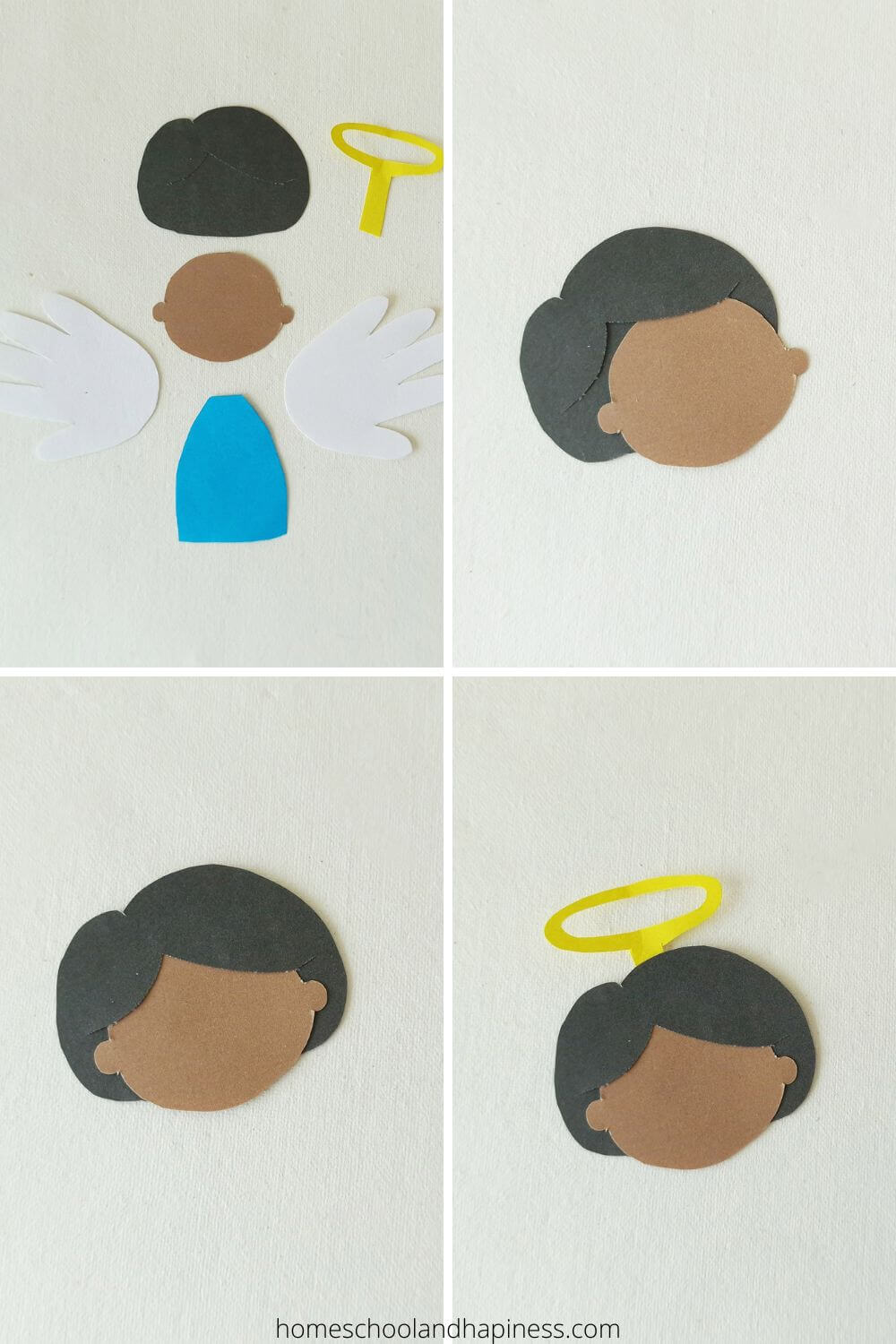 Easy Paper Handprint Angel Craft for Kids
