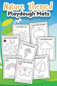 Fun Nature Playdough Mats for Preschoolers