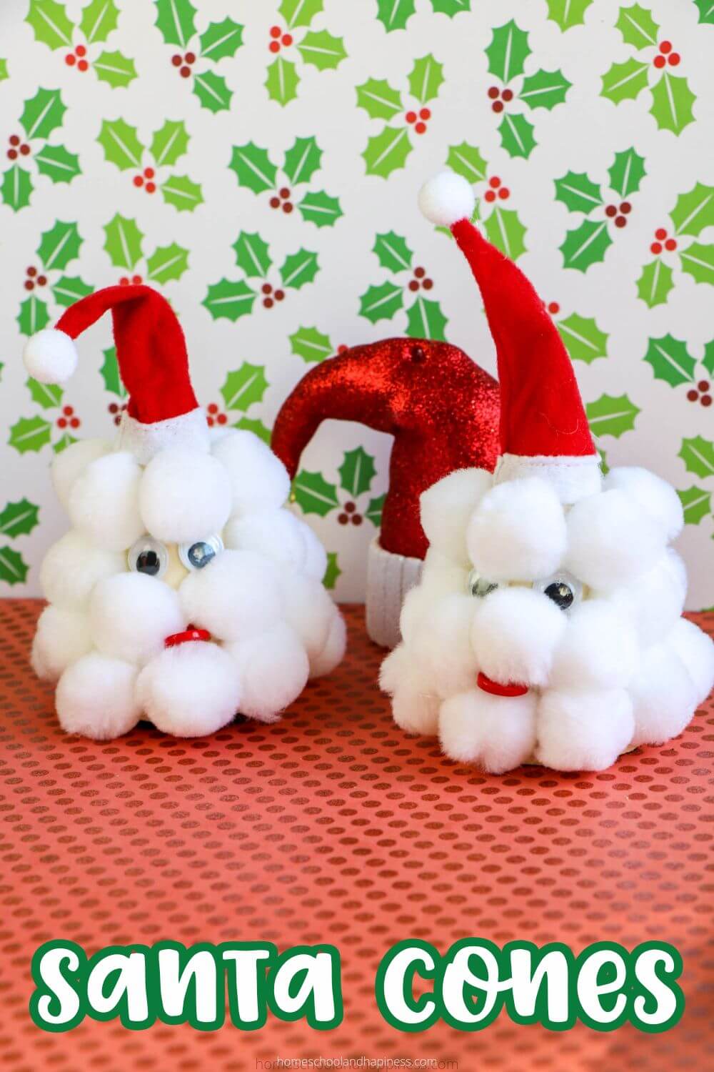 Cardboard Cone Santa Craft for Kids