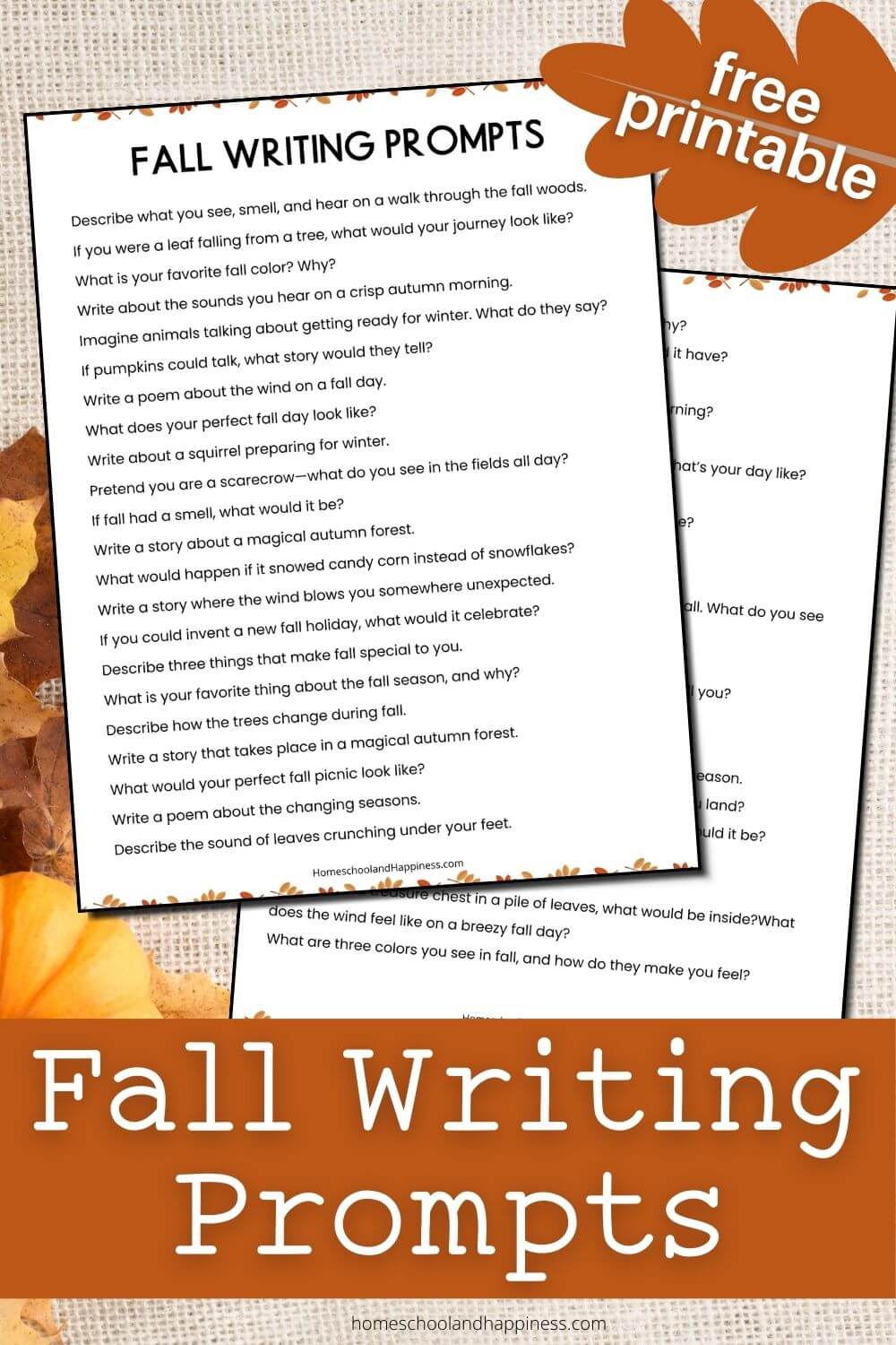 45 Fun and Creative Fall Writing Prompts for Kids
